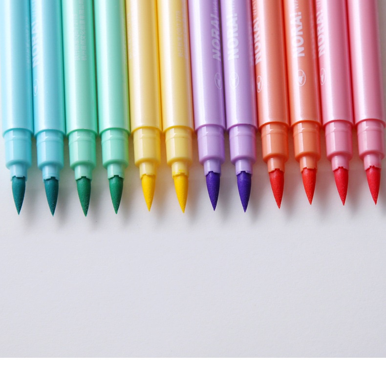 Penlab 6pcs Soft Brush Highlighter Pens Set Fluorescent Color Marker ...