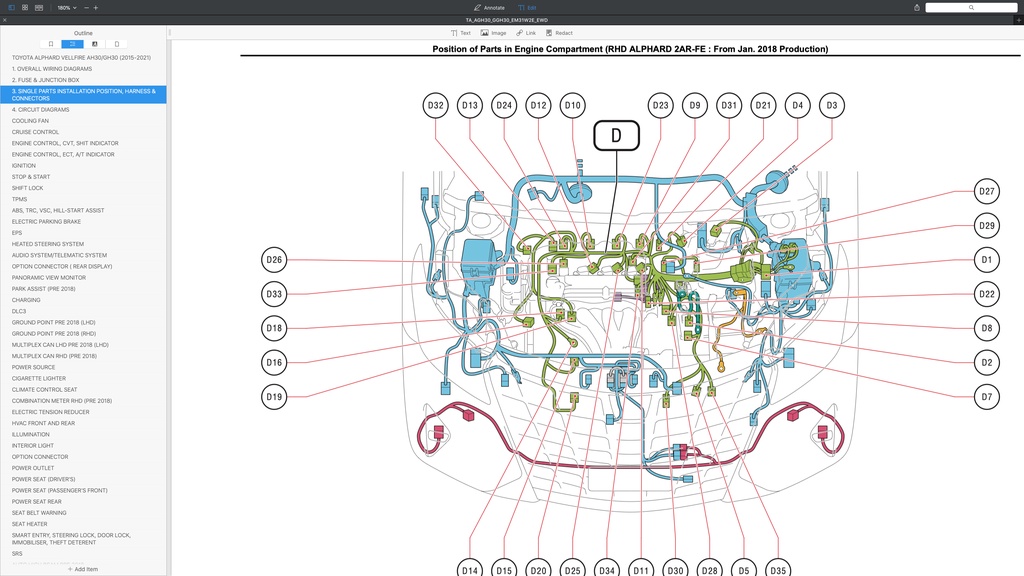 TOYOTA ALPHARD / VELLFIRE AGH30 / GGH30 (2015-2021) WIRING DIAGRAMS ...