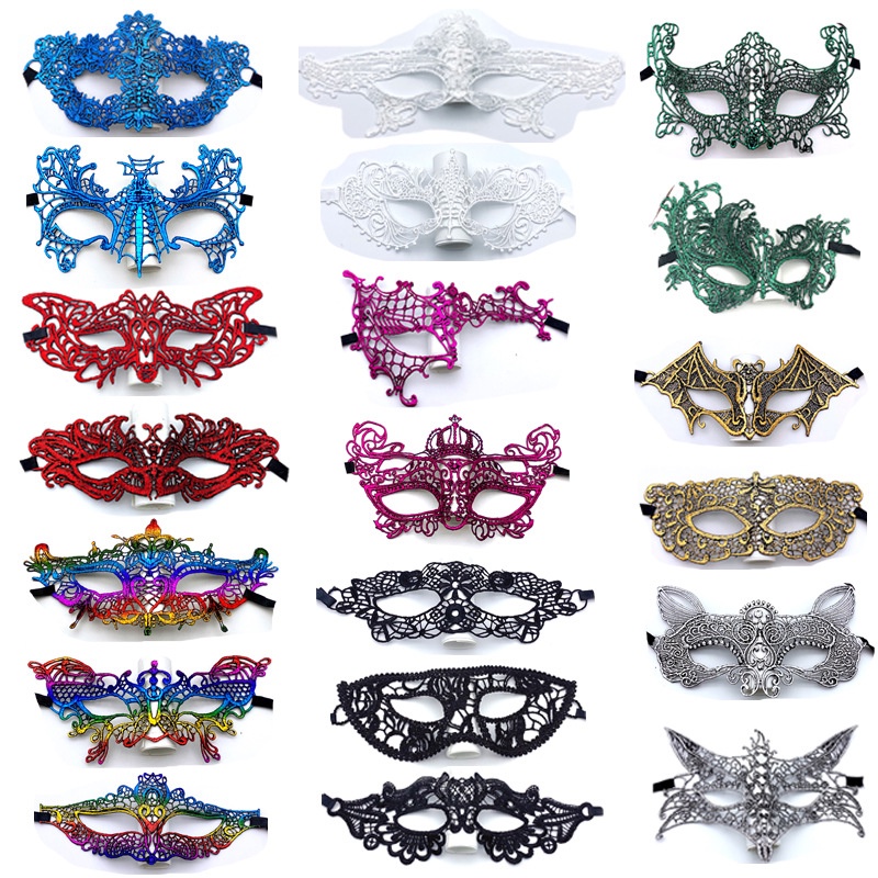 Halloween Party Half-Face Gilding Lace Mask Prom Sexy Eye cosplay ...