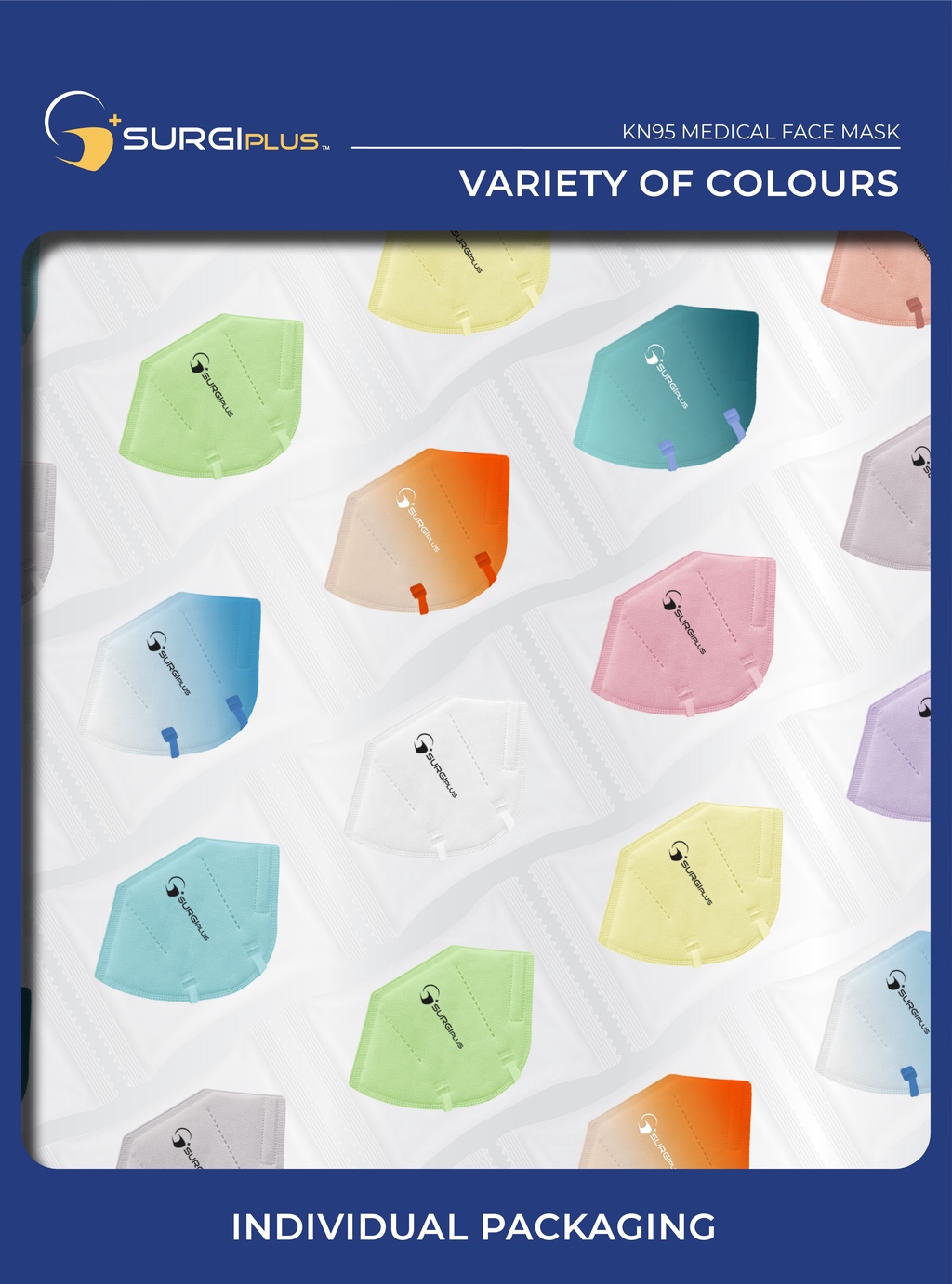 【Surgiplus】Medical KN95 5 layers 1pc【Individual Packing】Order 50pcs ...
