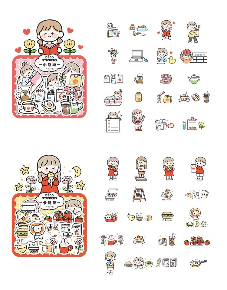 *CLEARANCE* IFM Cute Cartoon Daily Life Series Washi Deco Stickers Pack ...