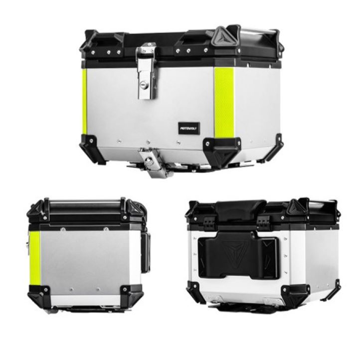 MOTOWOLF FULL ALUMINIUM TOP BOX WATERPROOF TAIL CASES HEAVY DUTY FOR ...
