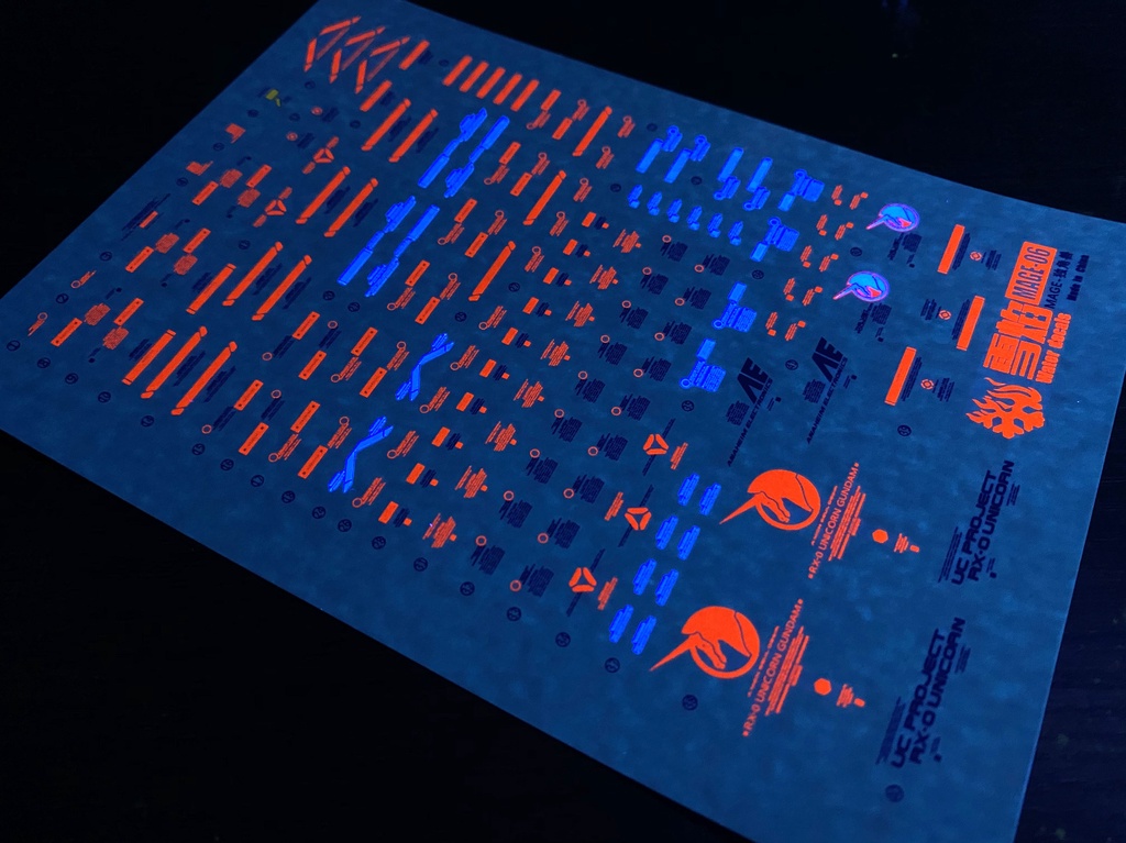 [SNOW FLAME] MEGA-01 1/48 MEGA SIZE RX-O UNICORN WATEER DECAL | Shopee ...