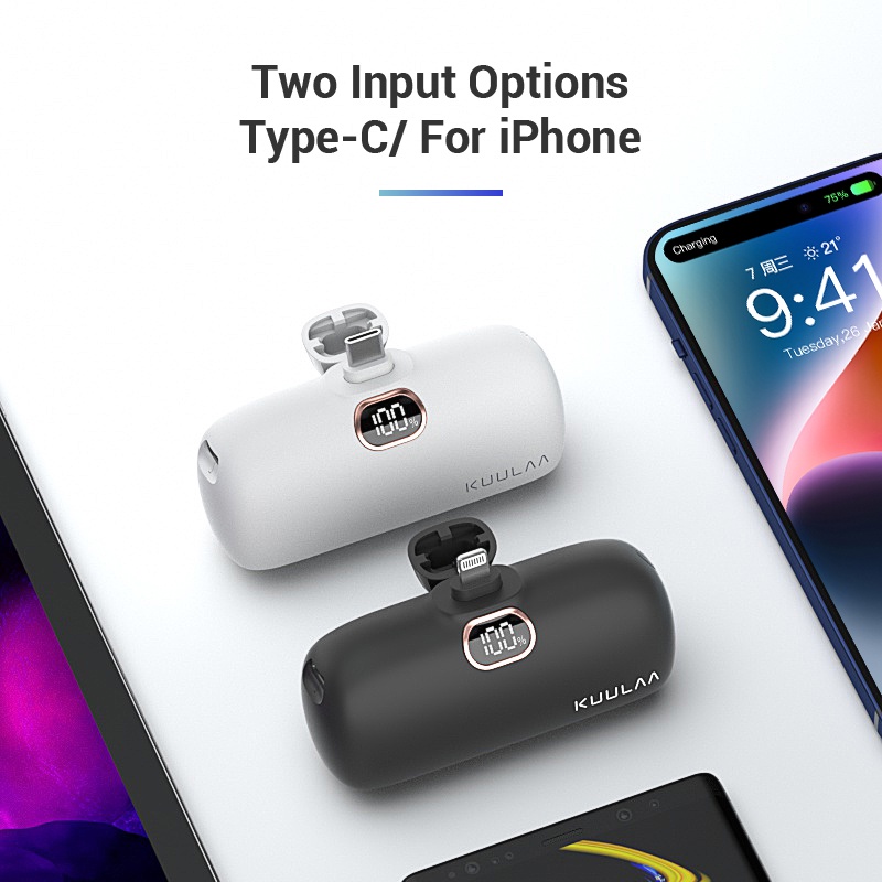 KUULAA mini PD 20W fast charging power pack 5000mah portable Quick ...