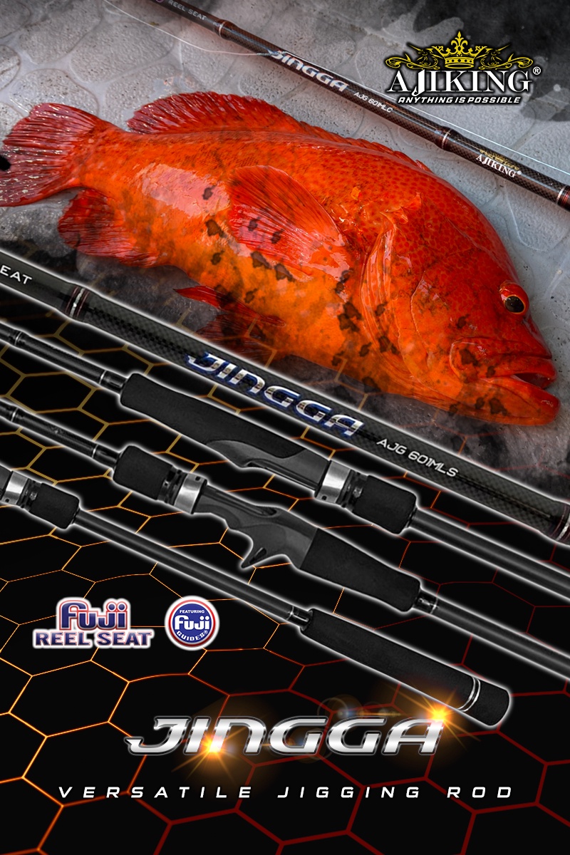 BC FUJI [Maxdrag 13.6kg-18.5kg] Ajiking Jingga Light Jig Baitcasting ...