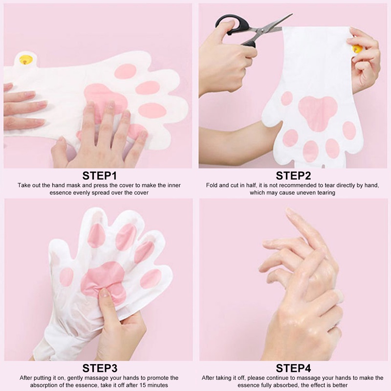 Cat Paw Hand / Foot Moisturizing Whitening Mask Spa Tender Skin Care ...