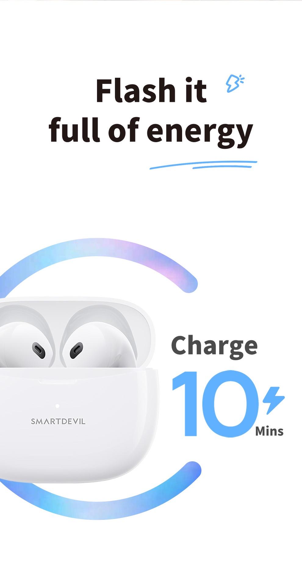 SmartDevil WM02 Wireless Earphones E05 Bluetooth Earbuds With Touch Control Noise Cancelling ...