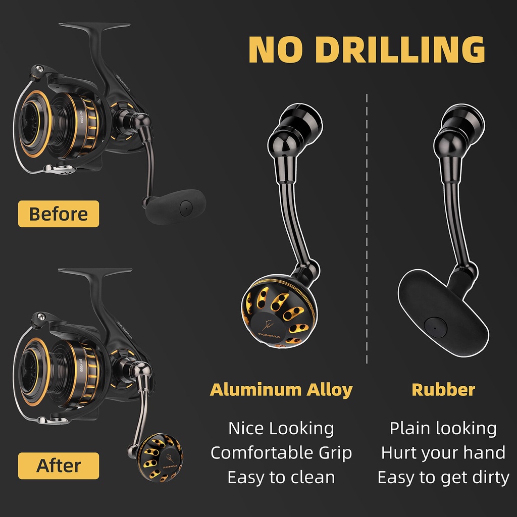 Gomexus BG MQ 1500-8000 Saltist MQ 6000-20000 Power Handle for daiwa ...