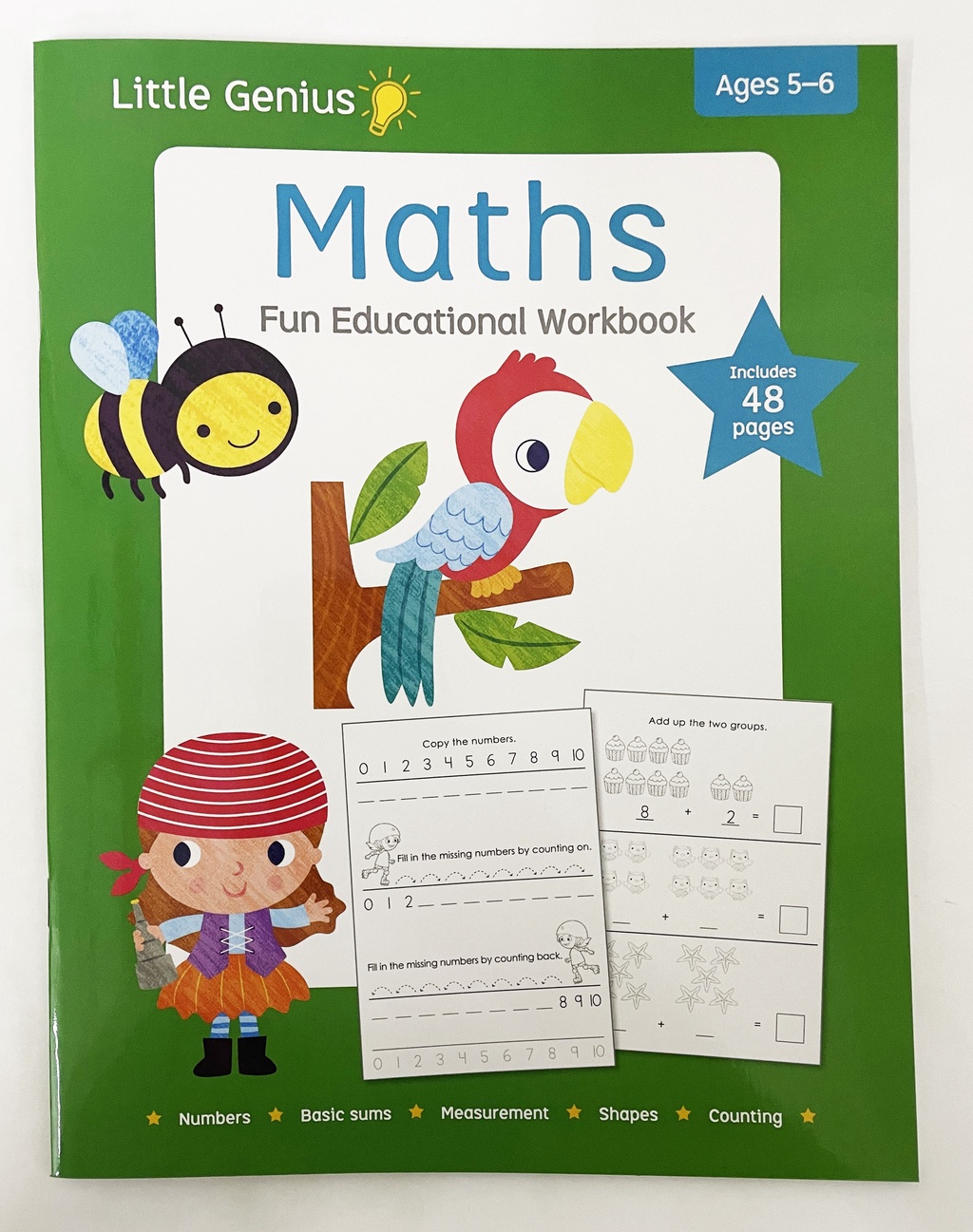 Little Genius Maths Fun Educational Workbook For Kids to Learn Counting ...