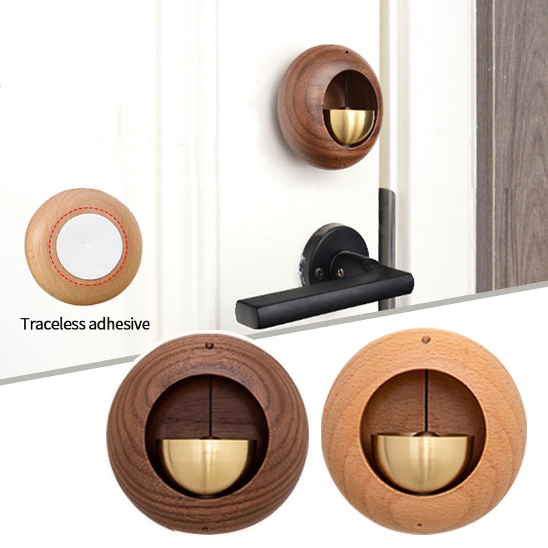 Japanese Style Doorbell Black Walnut Wood Door Bell Wireless Doorbells ...
