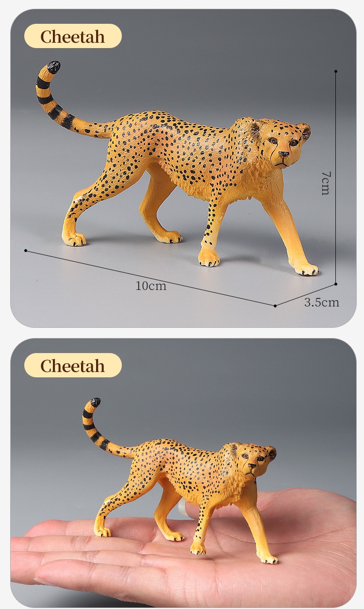 Africa Wild Cheetah Family Simulation Animals Models Set Zoo Scene Miniature Cognition Action ...