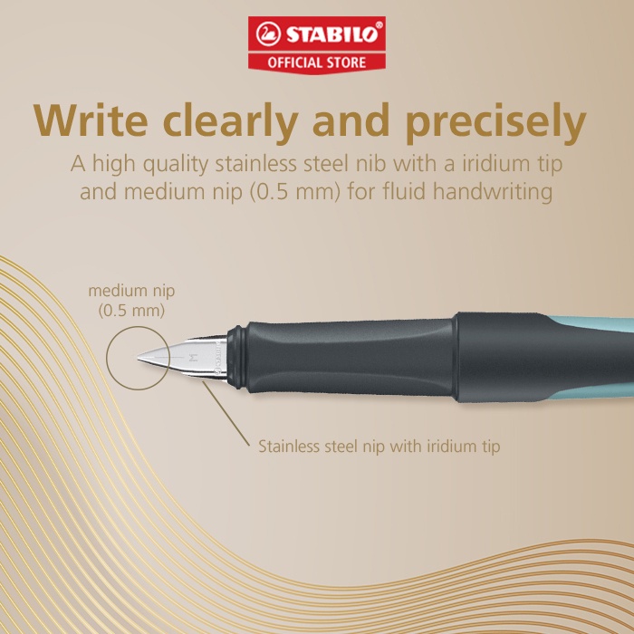 STABILO Flow Pastel Colour Fountain Pen 0.5mm Medium Tip Super ...