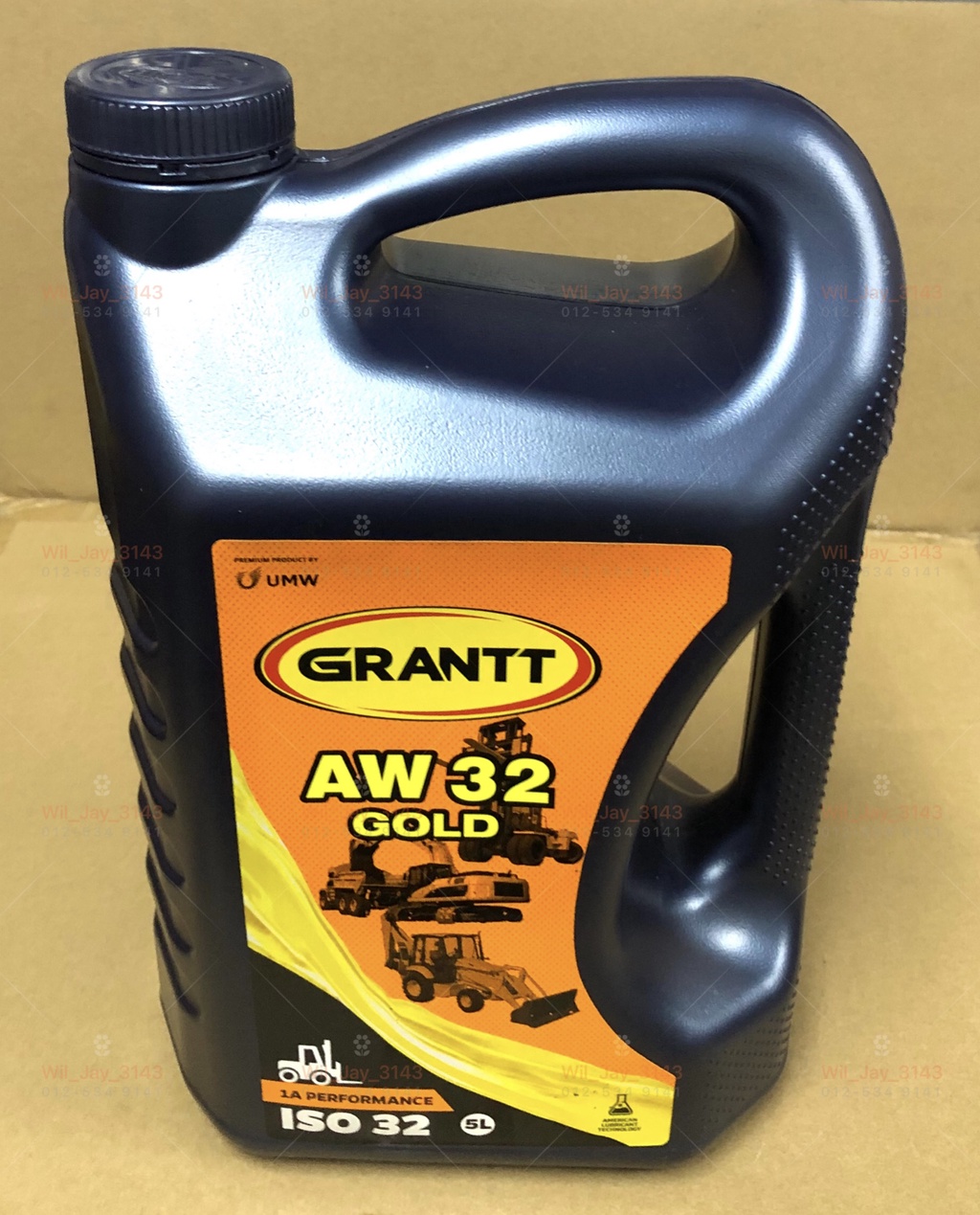 5 LITER GRANTT AW32 GOLD HYDRAULIC OIL ISO 32 1A PERFORMANCE. 5L AW 32 ...