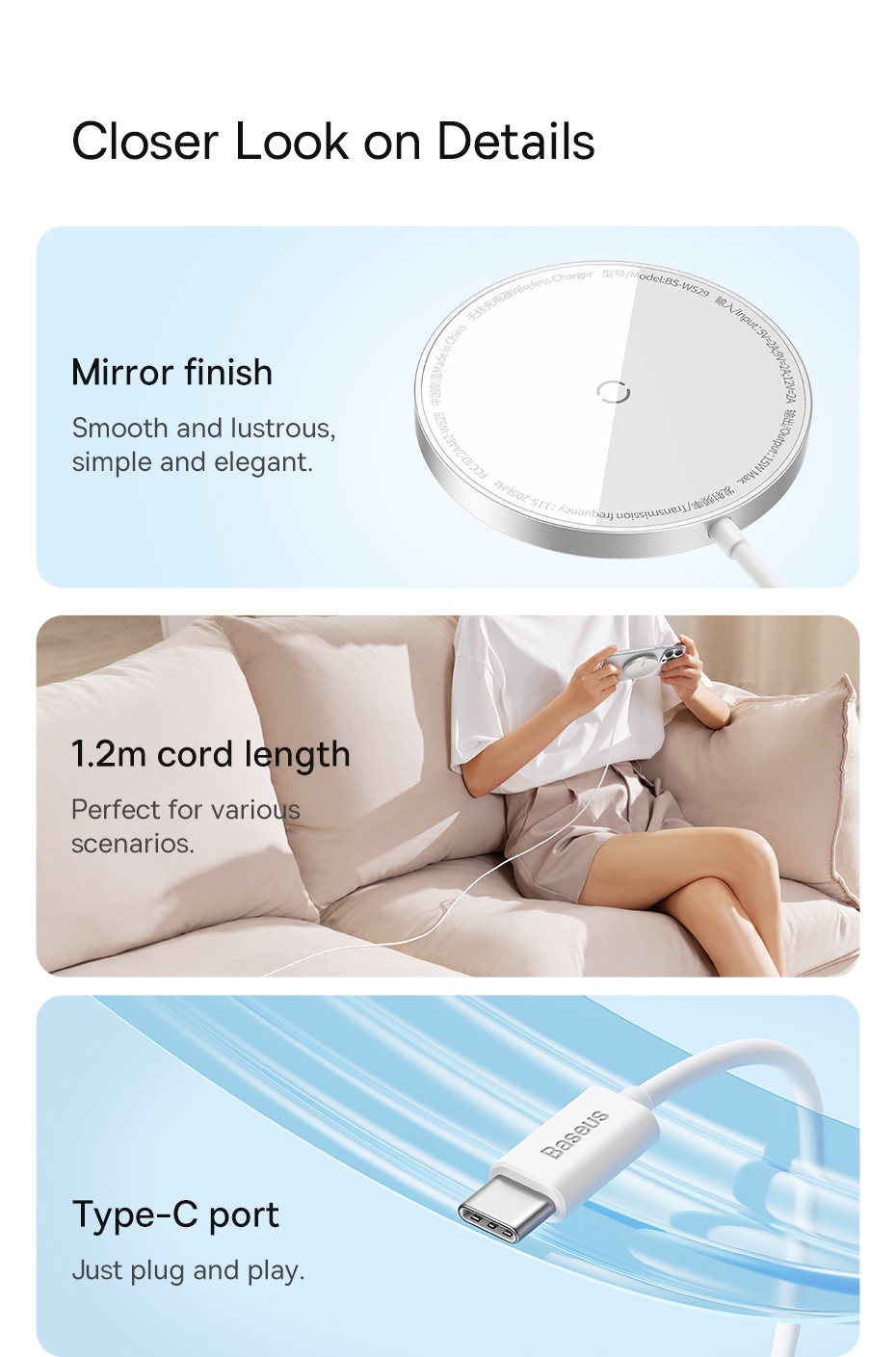 Baseus 15W Magnetic Wireless Chargers for iPhone 14 Series Fast Chager ...