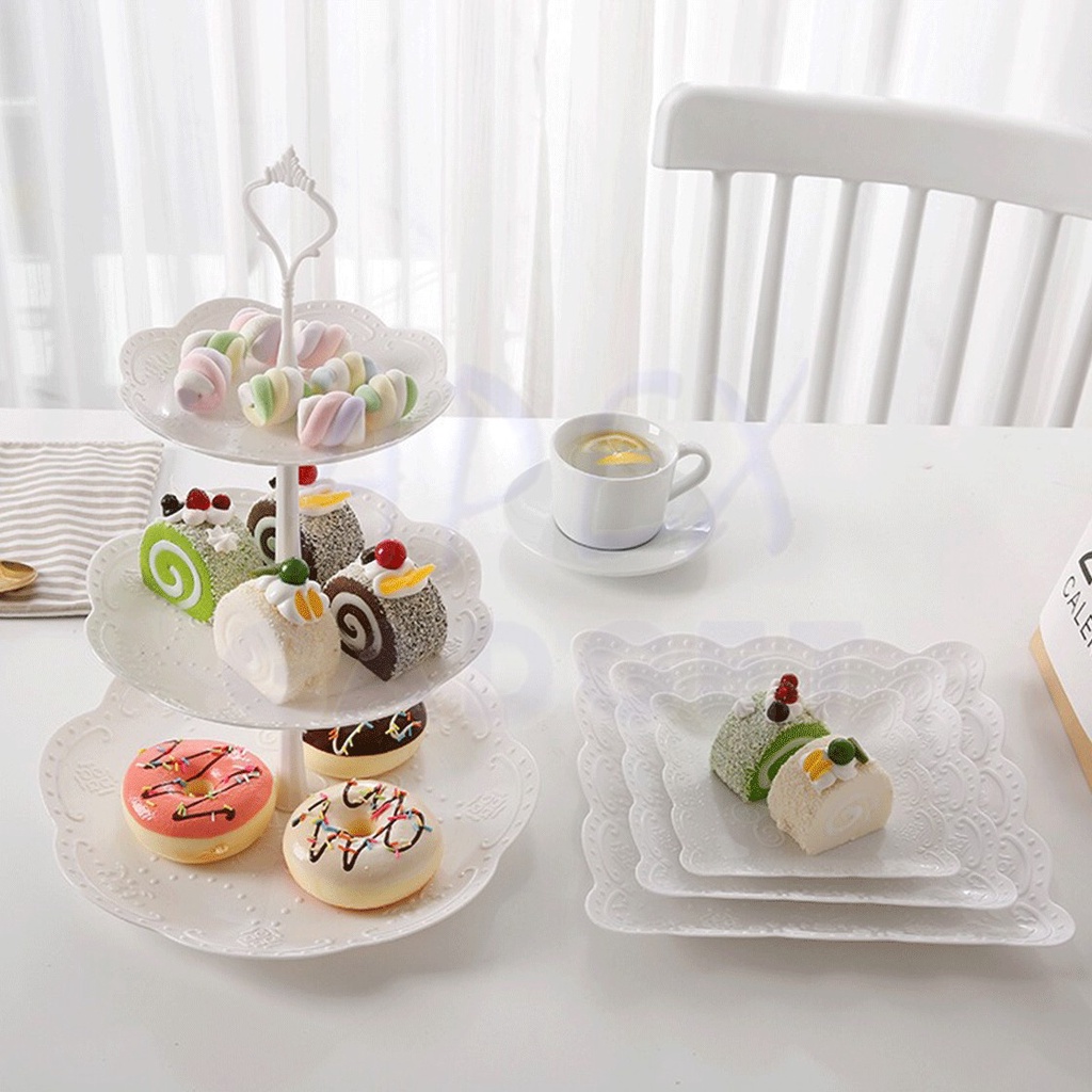3 Layer Dessert Tray / Detachable Decoration Birthday Tea Plate ...