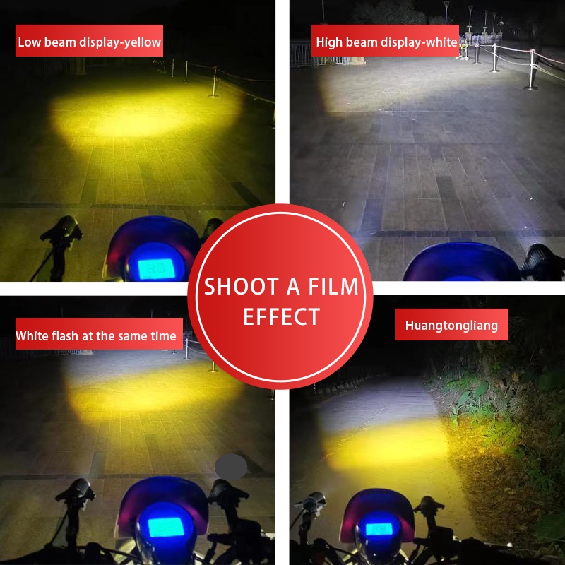 4 Modes Motorcycle LED Headlight Spot light Mini Driving Light ...