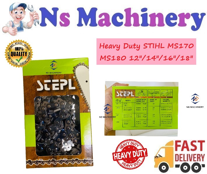 Heavy Duty Stihl MS170 MS180 12"14"16"18" 3636 Sawchain Chainsaw Mata Rantai Chainsaw | Shopee ...