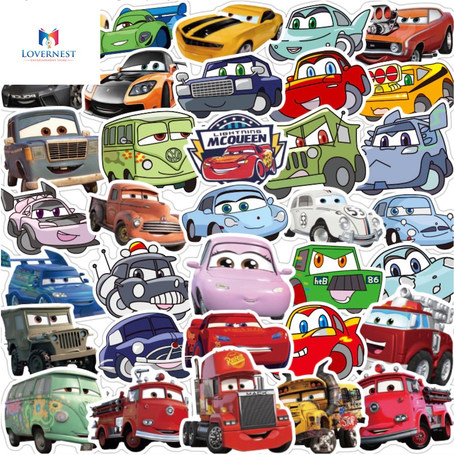 50Pcs/25Pcs DISNEY PIXAR CARS Stickers Children Reward Stickers Luggage ...