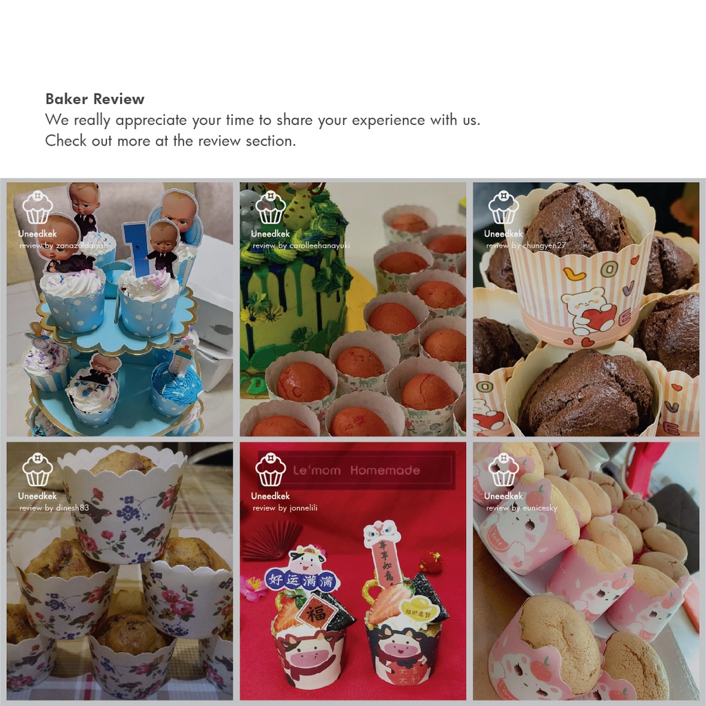 Cup Cake Cup Bekas Kek Cawan Raya Muffin Cup Cake Baking Cup Uneedkek ...