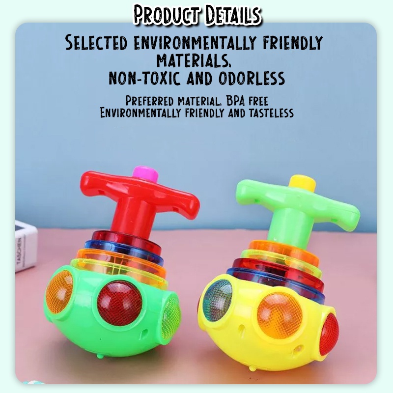 [Little B House] LED Light Shiny Toy Spinning Gyroscope Spinner Fidget ...