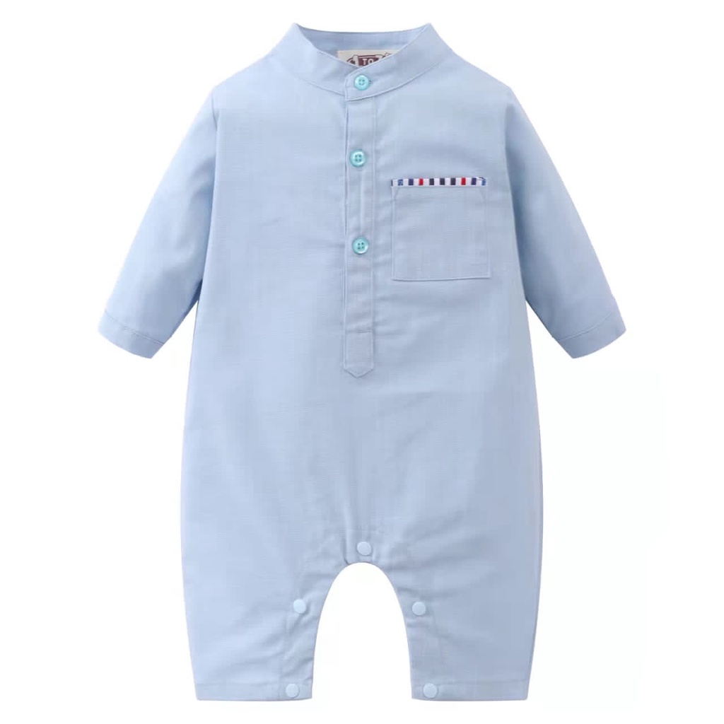 Baju Melayu Baby Boy Kurta Baby Blue Newborn Romper Baju Raya Baby Boy ...