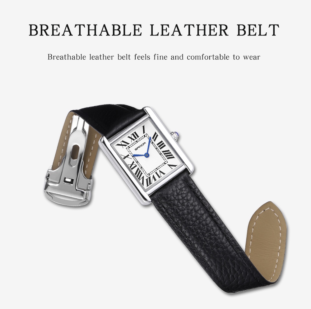 Sanda 1108 Wrist Watches Rectangular For Women Silver Case Ladies Brand ...