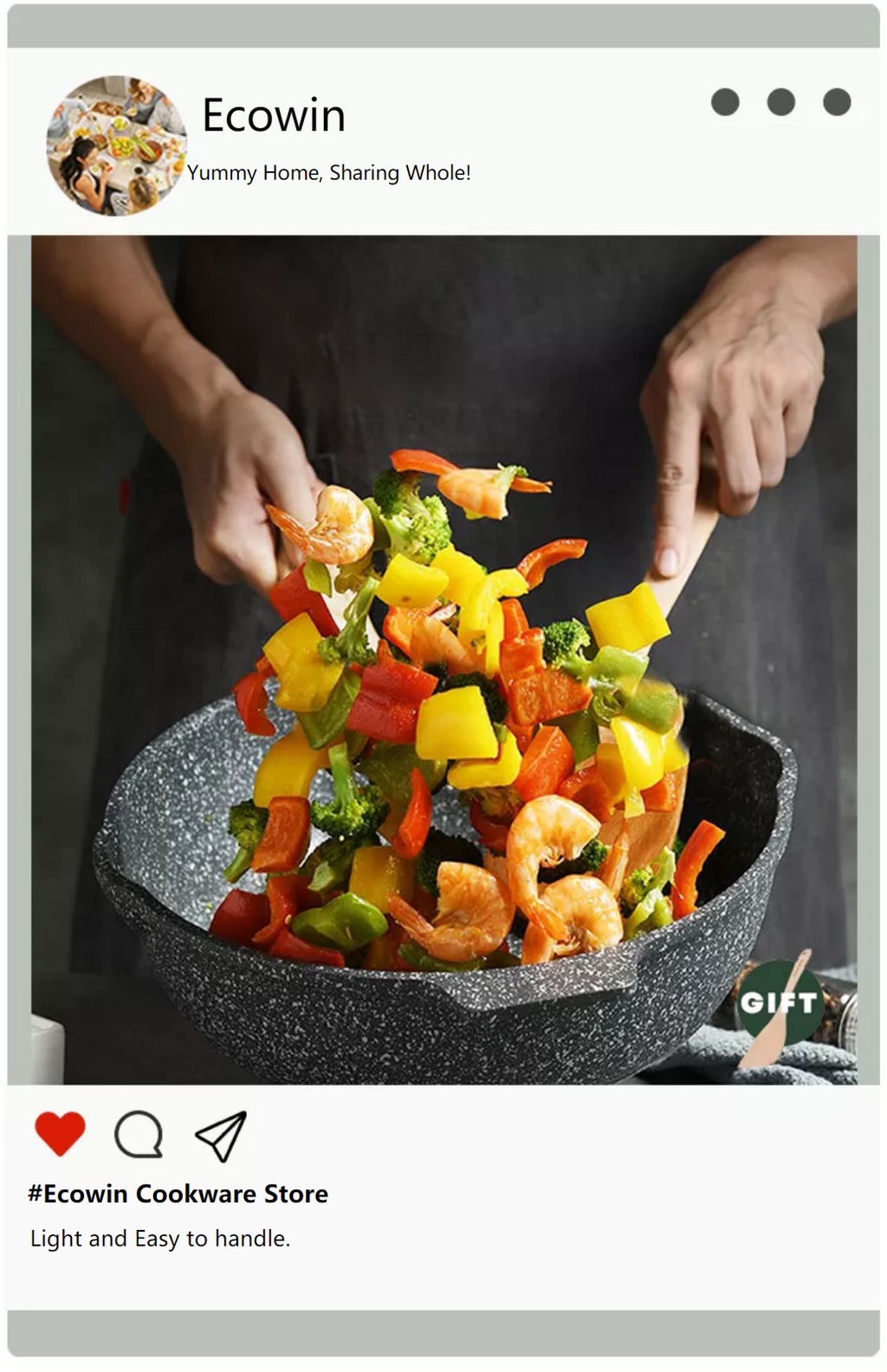 Ecowin Cookware Non Stick Pan Wok Stone Coating PFOA & PTFE Free Suitable For All Stoves Periuk ...