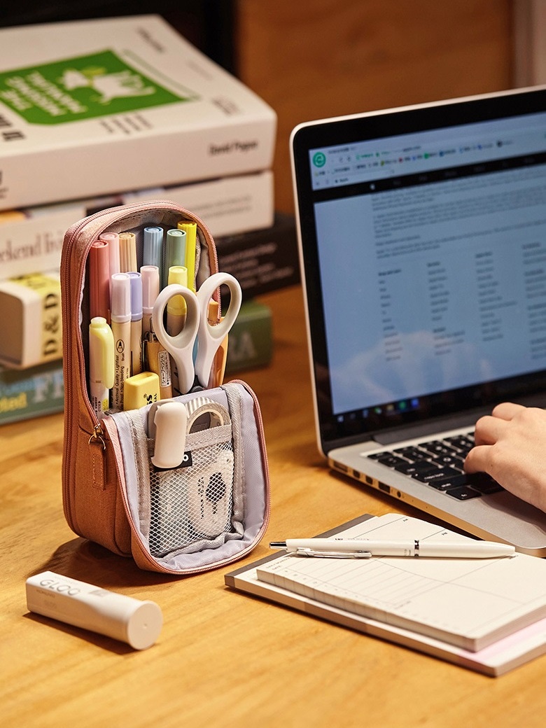 Penlab Angoo Normcore Pen Bag Pencil Case Two Layer Stand Fabric Phone ...