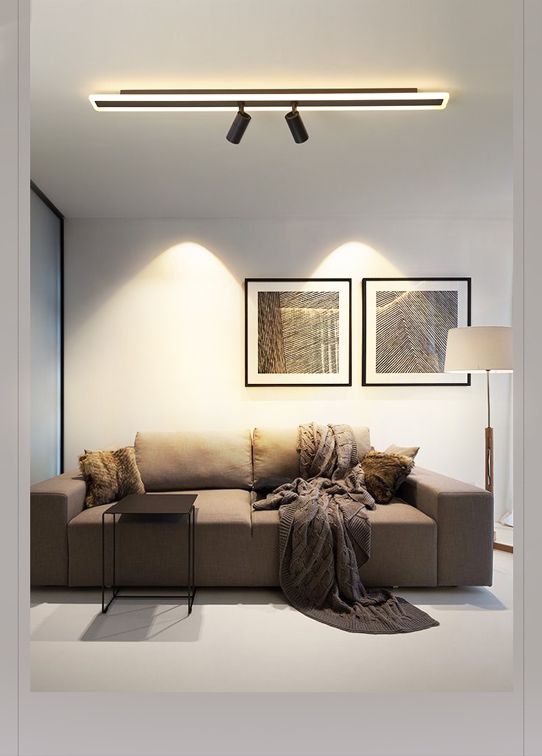 LED Track Ceiling Lamp With Spotlight Long Strip Ceiling Light for ...