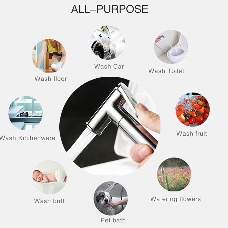 Bidet Spray Set High Pressure Toilet Bidet Spray Stainless Steel Bidet ...