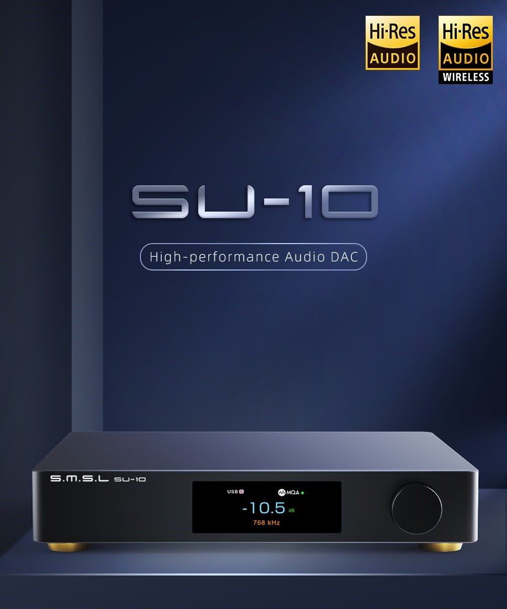 SMSL SU-10 DAC Dual ES9038PRO Decoder support MQA-CD DSD512 with Remote ...