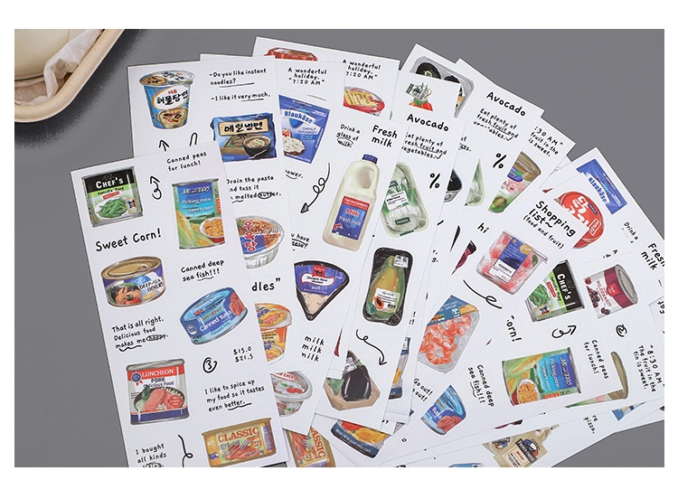 PPM Creative Daily Life Grocery Supermarket Series Deco Stickers DIY ...