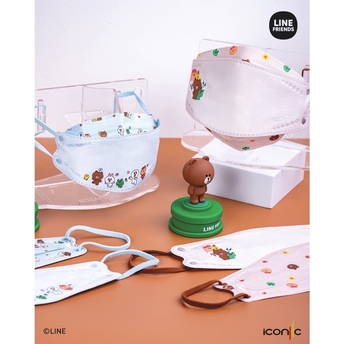 Kira/Line Friends Iconic Medicare 4 Ply KF99/KF94 Protective Respirator ...