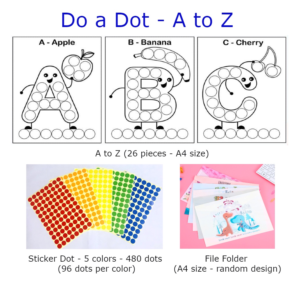 ABC Puzzle ABC Spelling Game Sticker ABC Letter Kid Puzzle Mainan ABC ...