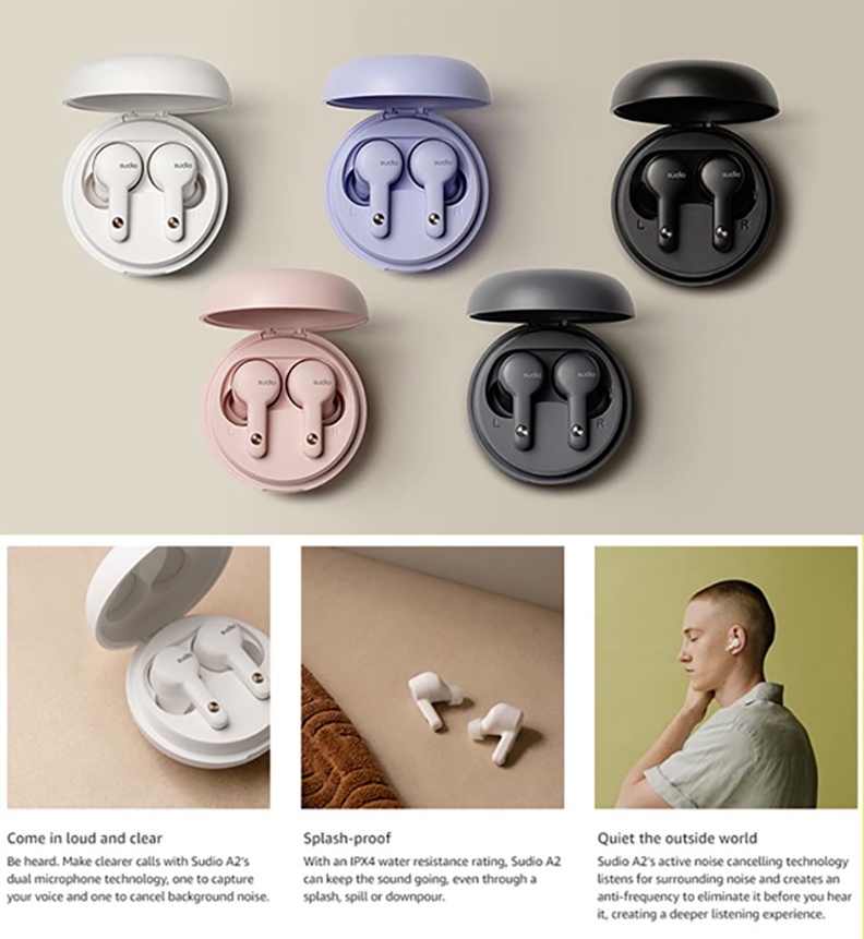 [Final Clearance] SUDIO A2 True Wireless Earbuds with Bluetooth 5.2 ...