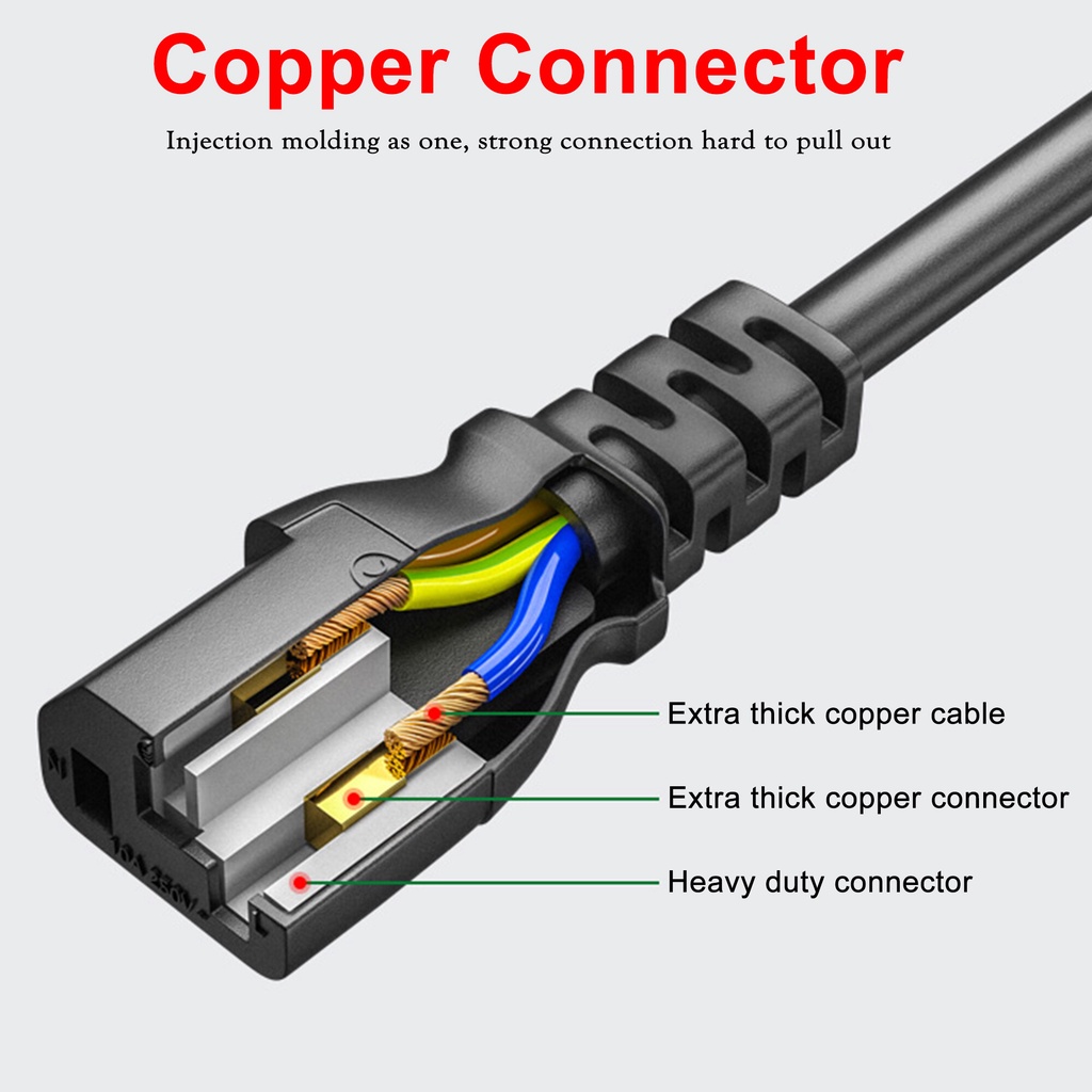 13Amp 3 Pin AC Power Cord Kettle Plug / Rice Cooker Plug c/w 1.2 Meter ...