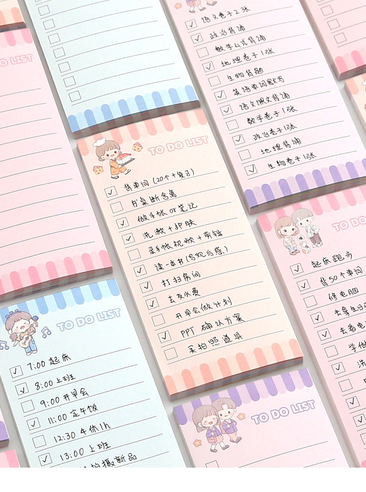 Telado cute girl grid draft note pad word book memo | Shopee Malaysia