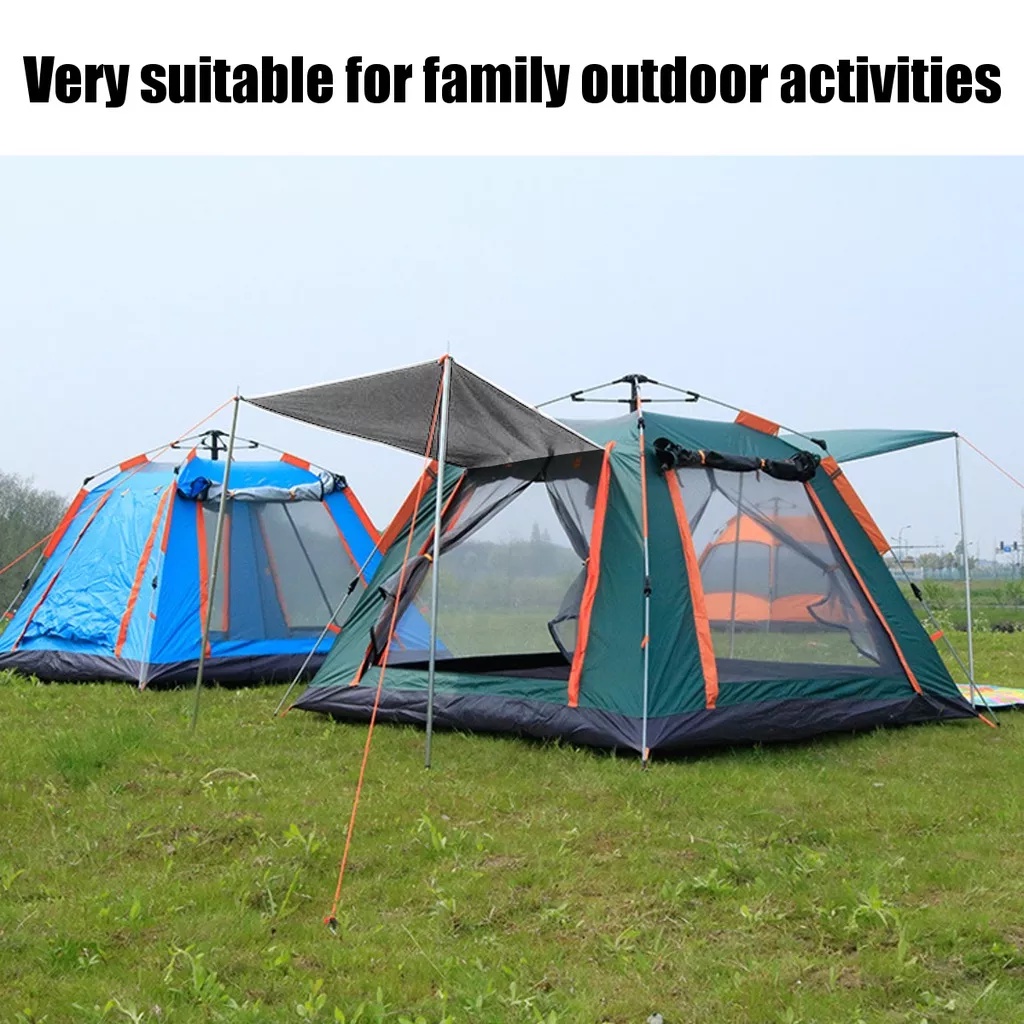 3/8 Person Outdoor Camping Tent Fast Pop Up Automatic Tent Foldable UV ...