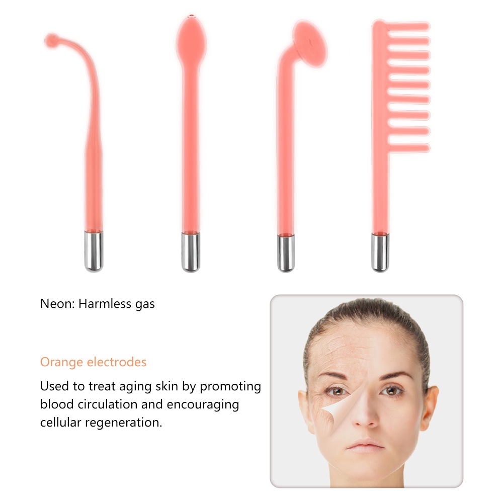 4 in 1 High Frequency Facial Wand: Neon Acne Treatment & Anti-Aging ...