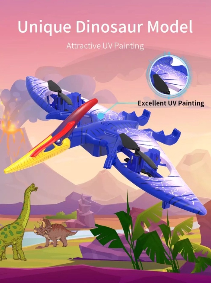 DRONE Control FEO Rc Pterosaur Flying Dinosaur RC Drone Quadcopter ...