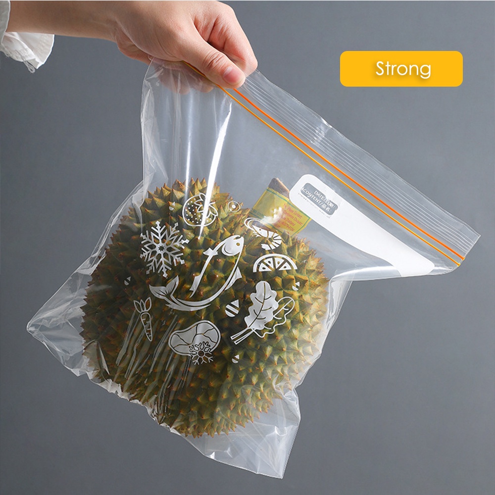 BC Double Ziplock Bag 15/25/30Pcs Resealable Plastic Transparent Dry ...