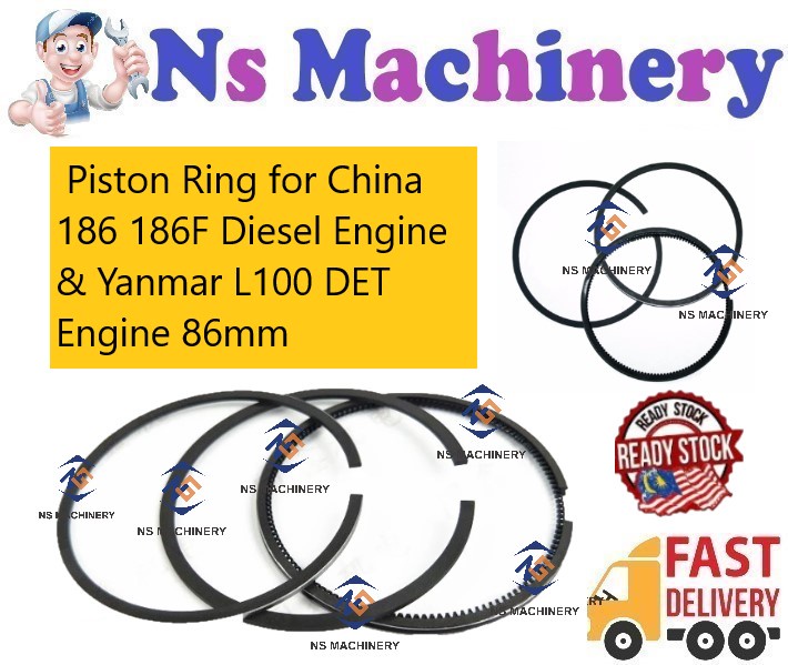 Piston Ring for China 186 186F Diesel Engine & Yanmar L100 DET Engine ...