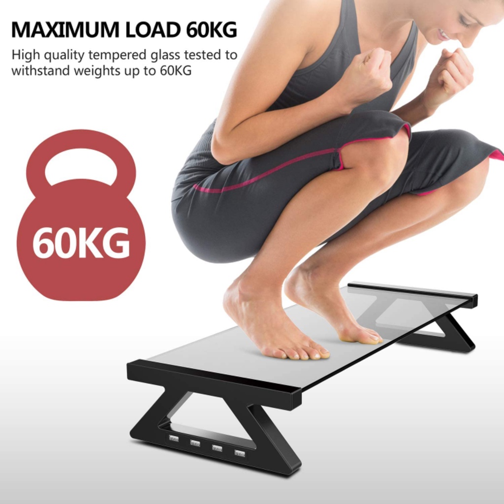 Basegard Abs Tempered Glass Monitor Stand Riser Space Bar Dock Desk ...