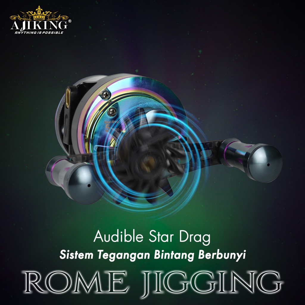 [Surface Minor Defect] 5Kg-7Kg Max Drag Ajiking Rome Jigging Left Hand ...