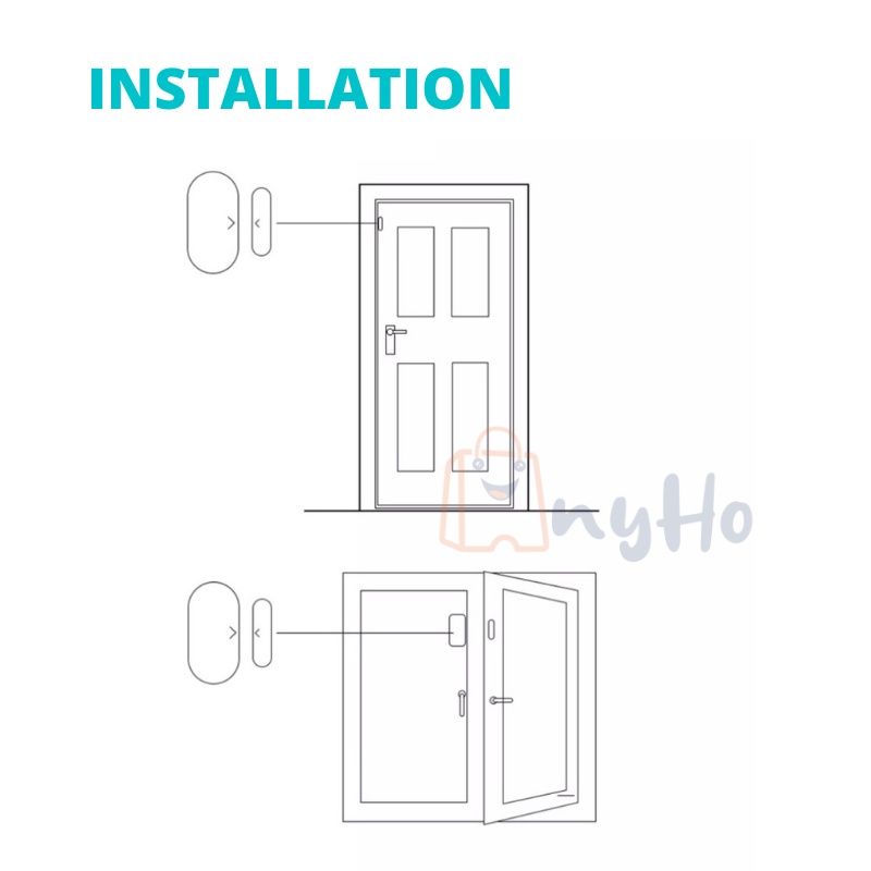 Wireless Door Magnetic Alarm Window Sensor Alarm Burglar Alarm 130dB ...