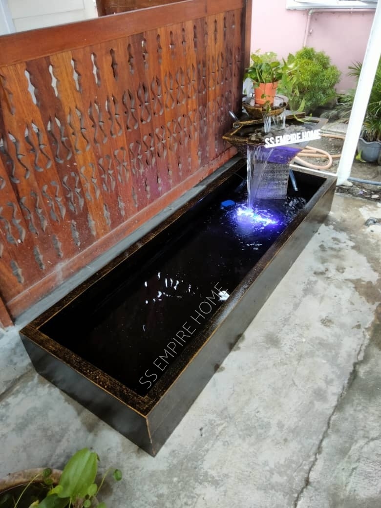S60 Yellow 6x2 Feng Shui Water Pond Fountain Kolam Air Sandstone Garden ...