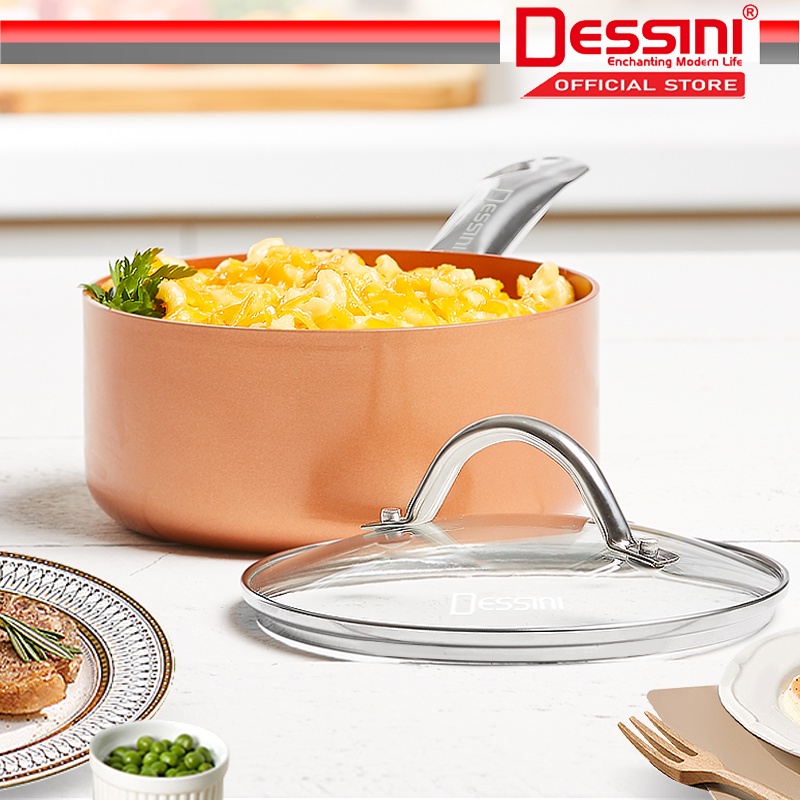 DESSINI ITALY Zero Fat 16CM Sauce Pan Aluminium Induction Non Stick ...