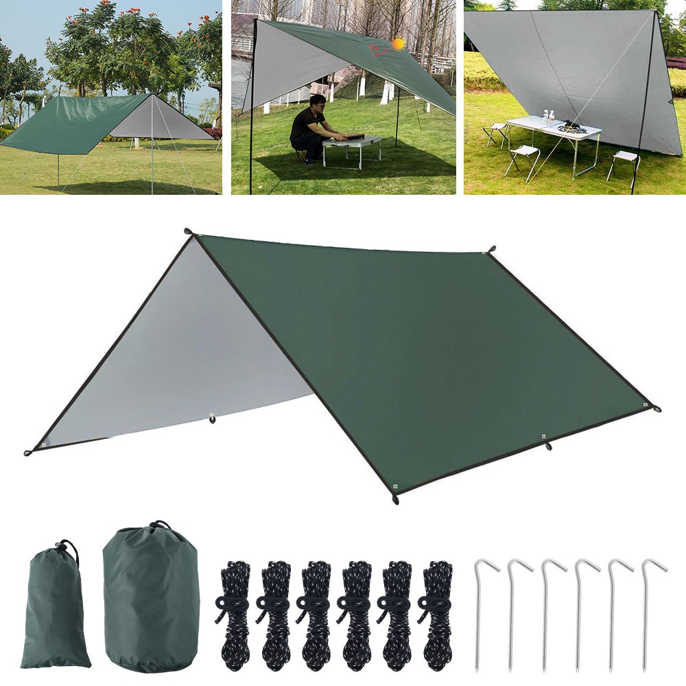 【340x450cm】 Flysheet Waterproof Groundsheet Camping Tarp Tent Shelter ...