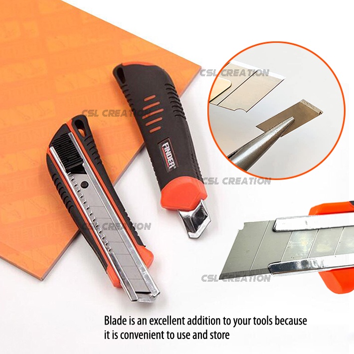 FINDER 4PCS UTILITY CUTTER BLADE SET AUTO LOCK UTILITY 9MM 18MM ...