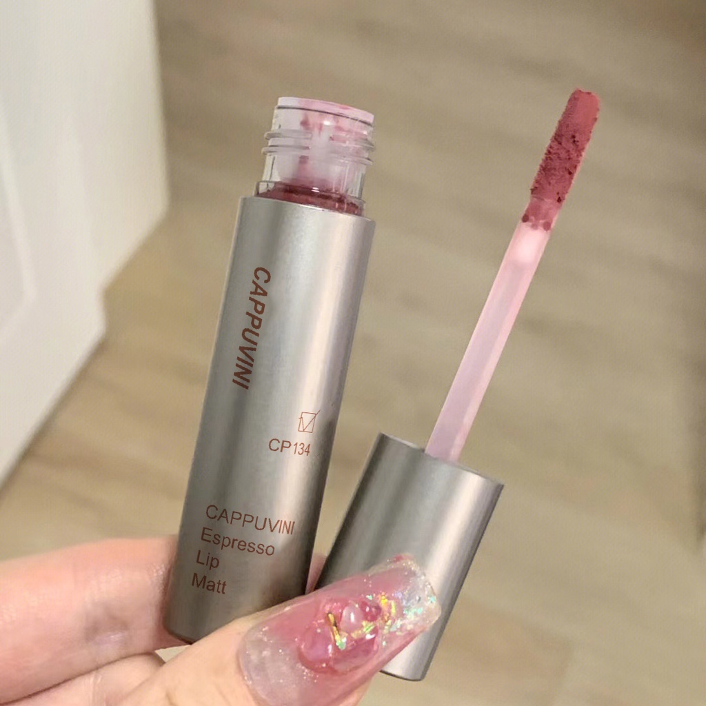 CAPPUVINI Long-lasting Velvet Matte Lip Color Espresso Lip Glaze Soft ...